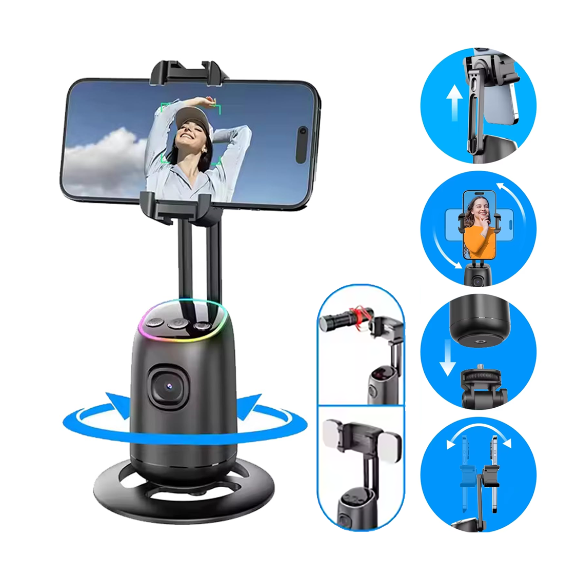 360 Face Tracking Camera Stand